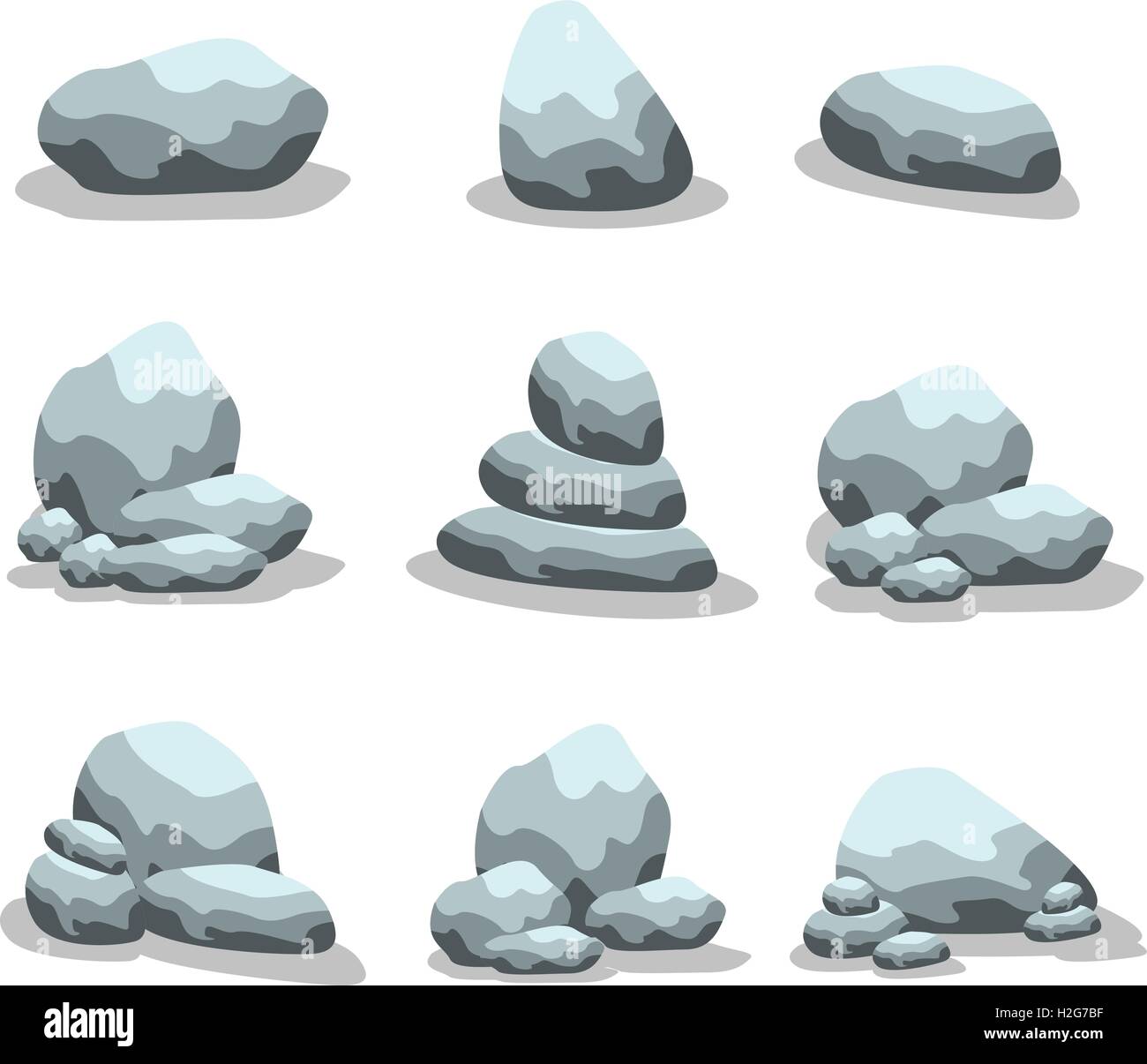 Stone set collection of vector art Stock Vector Image & Art - Alamy