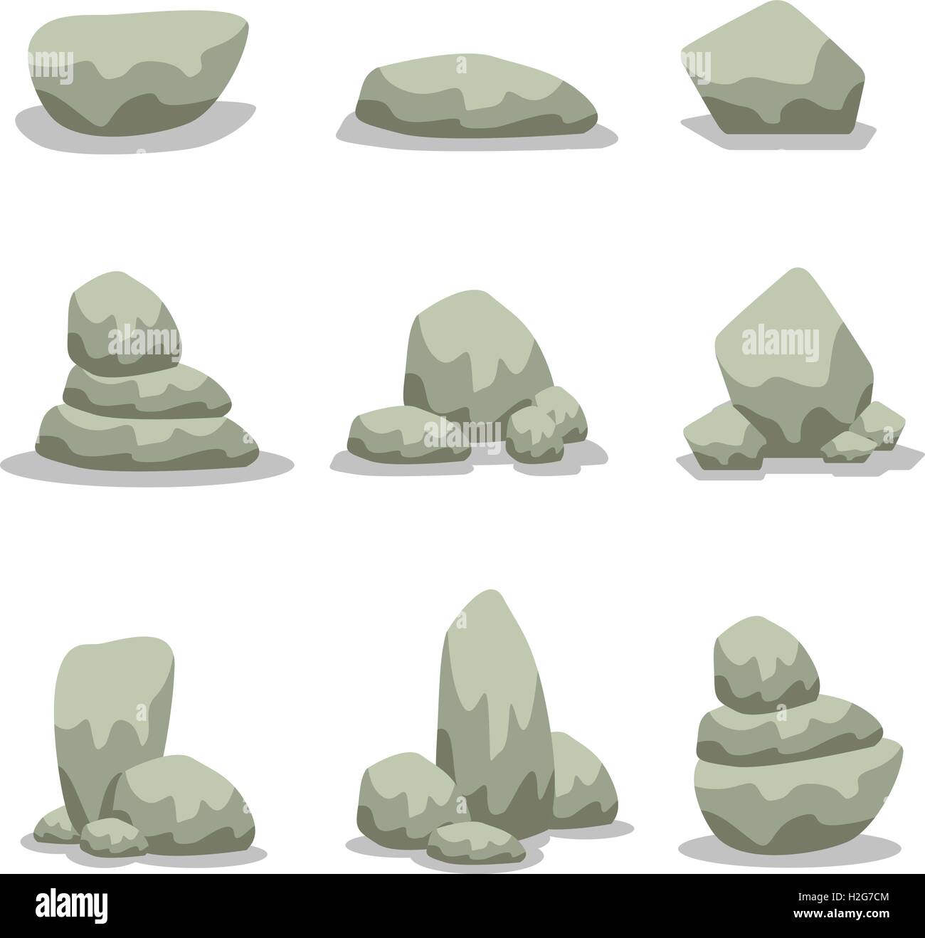 Vector illustration of rock set Stock Vector Image & Art - Alamy