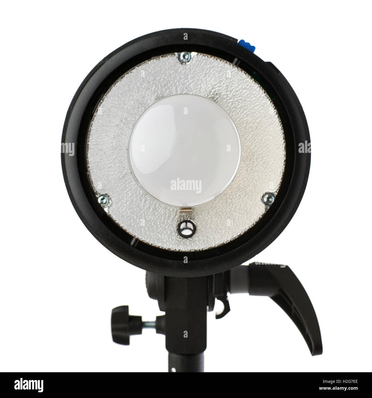 Studio flash on a stand over isolated white background Stock Photo - Alamy