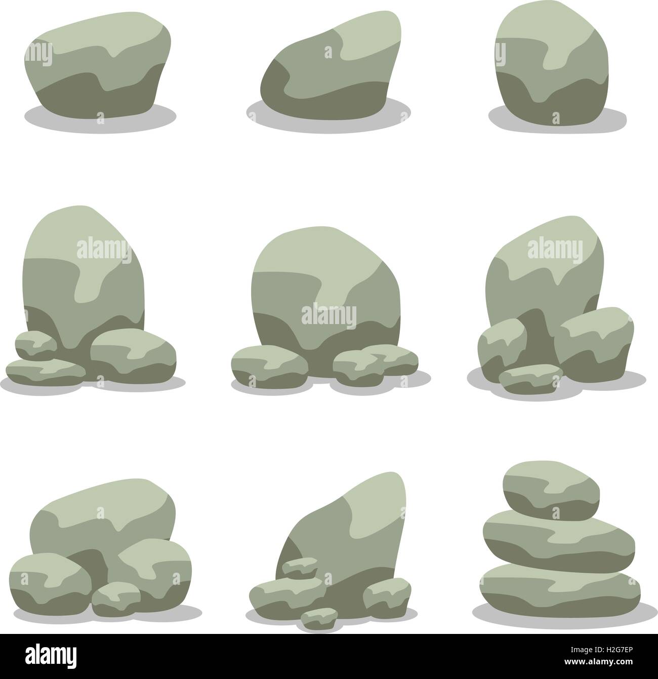 Rock set design collection of vector Stock Vector Image & Art - Alamy