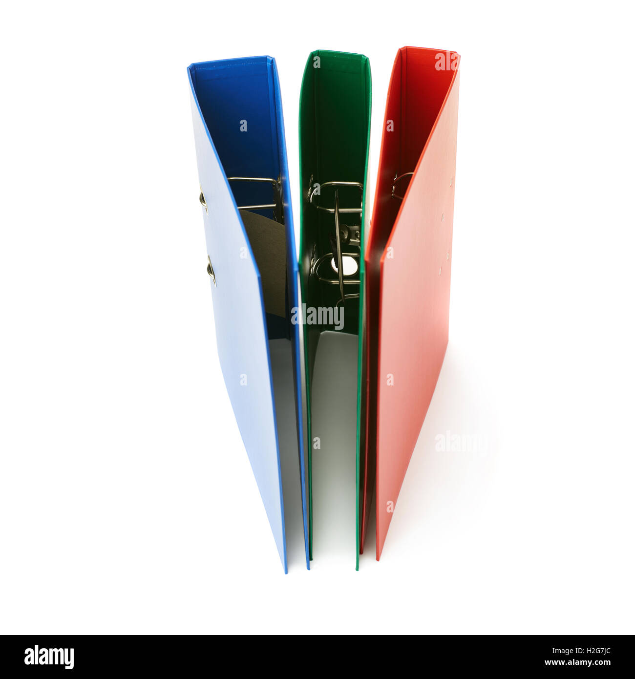 Office folders isolated over the white background Stock Photo - Alamy