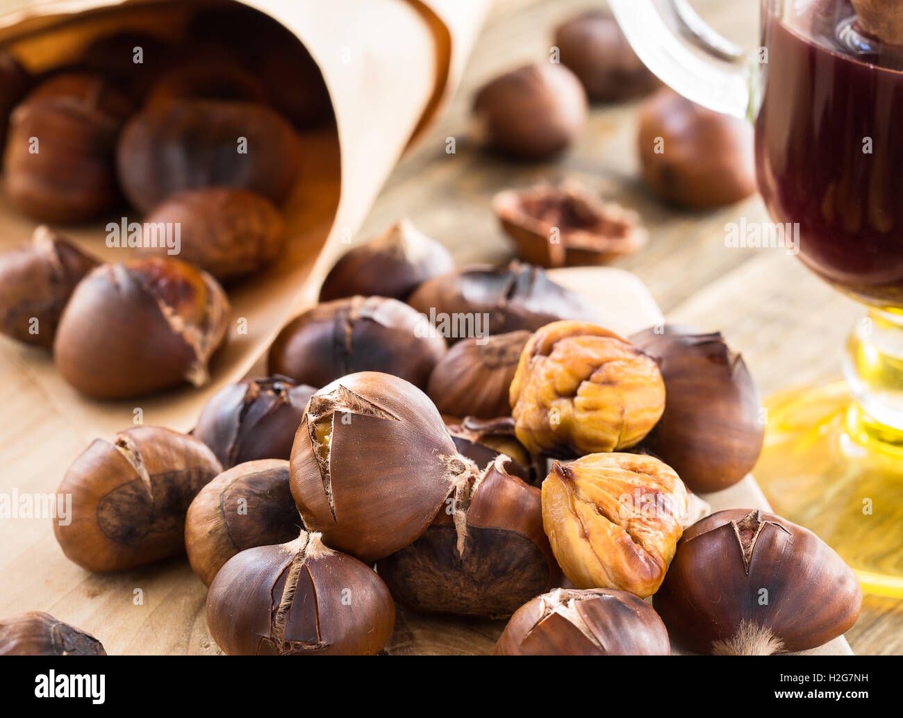 Roasted chestnuts ready to eat hi-res stock photography and images - Alamy