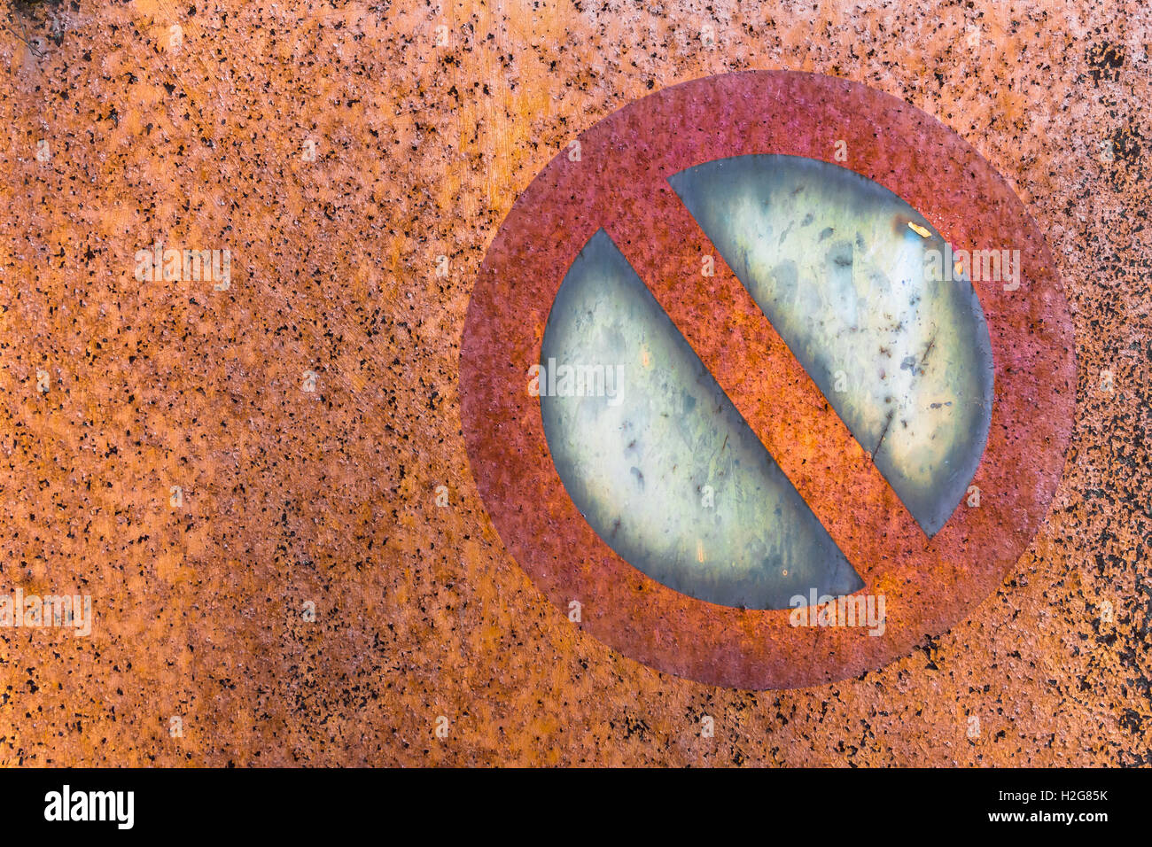 Old road sign on rusted background Stock Photo - Alamy