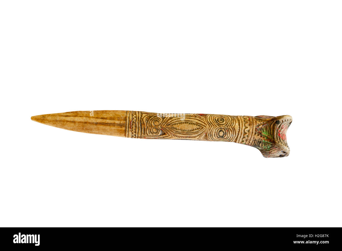 Dagger made from a Cassowary leg bone from Western Highlands Papua New ...