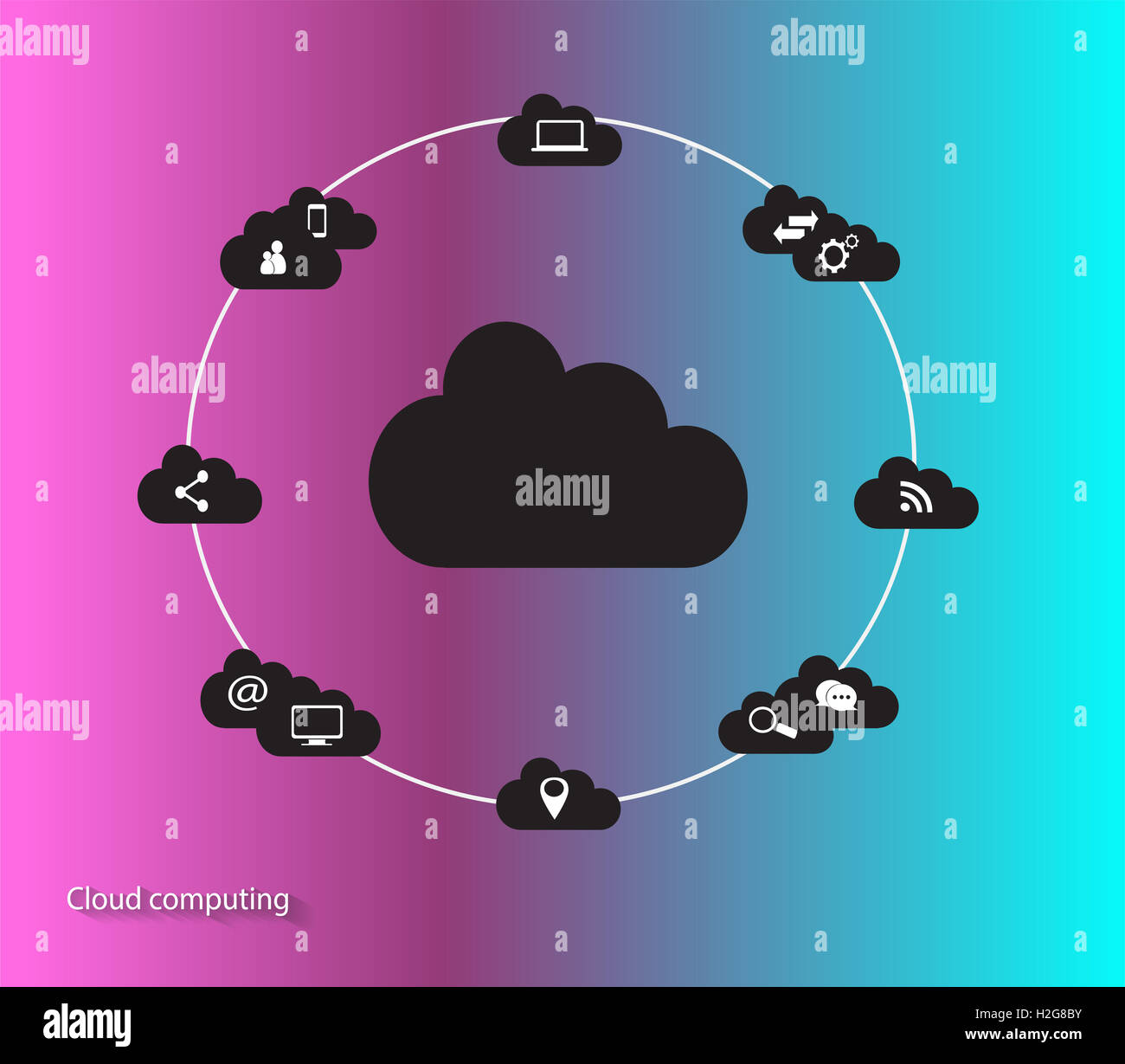 vector illustration of cloud Stock Photo - Alamy