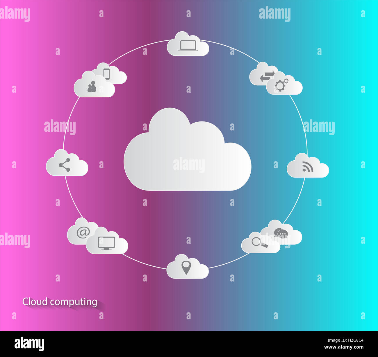 vector illustration of cloud Stock Photo - Alamy