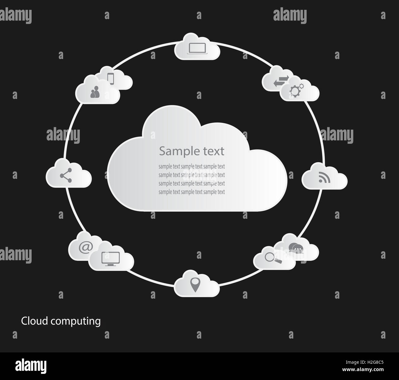 vector illustration of cloud Stock Photo - Alamy