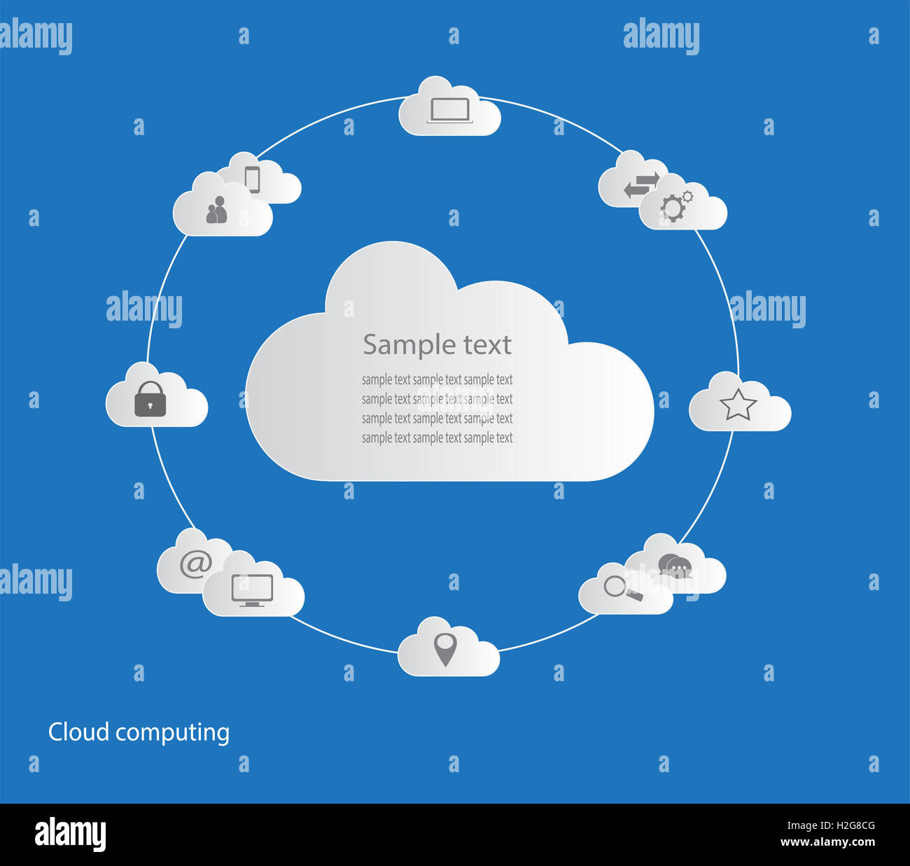 vector illustration of cloud Stock Photo - Alamy