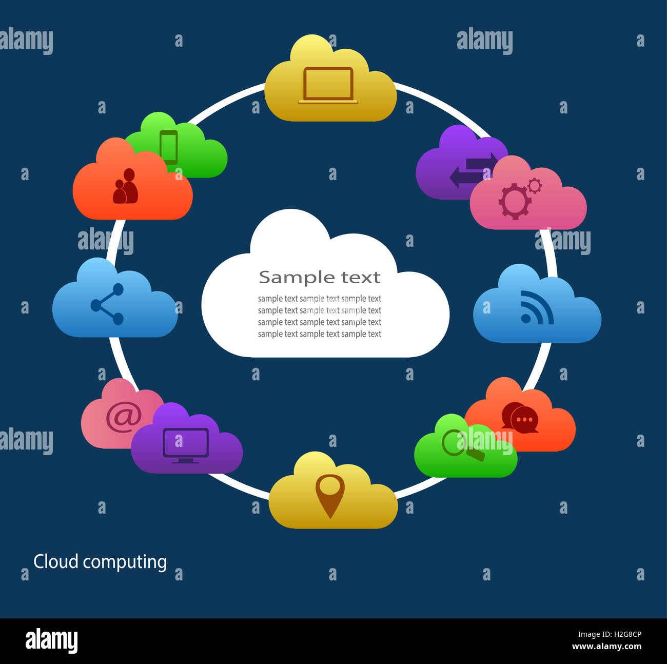 vector illustration of cloud Stock Photo - Alamy