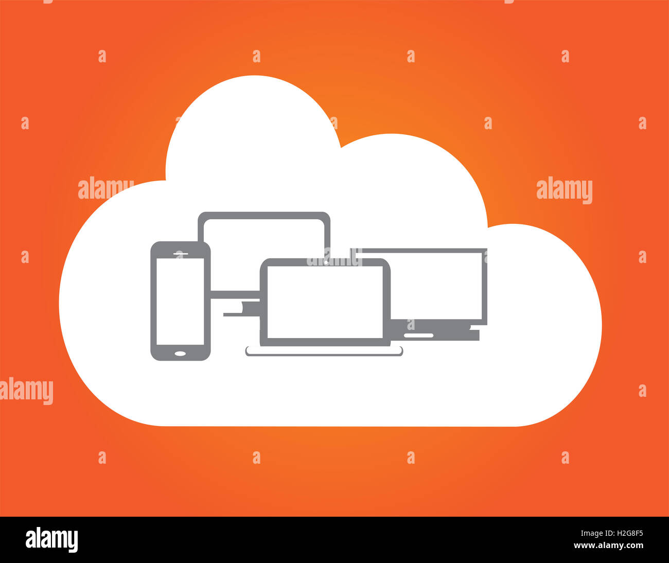 vector illustration of cloud Stock Photo - Alamy