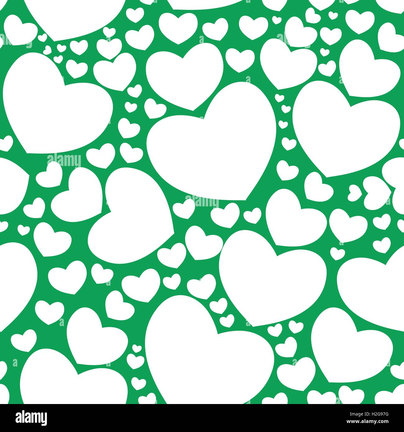 Vector seamless pattern with nice hearts on background Stock Vector ...