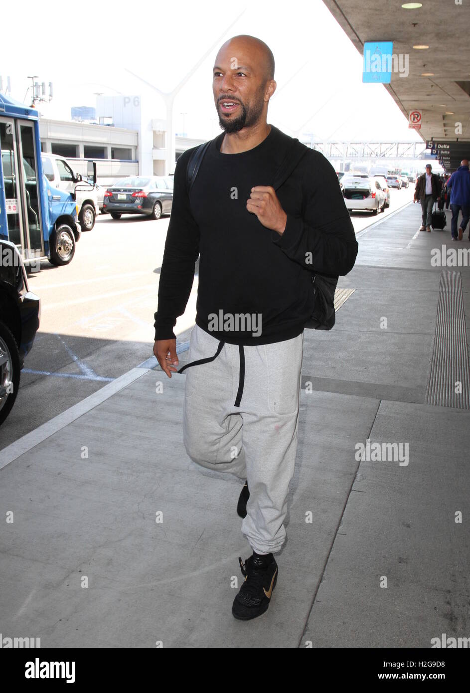 Rapper and actor Common at Los Angeles International Airport (LAX) to ...