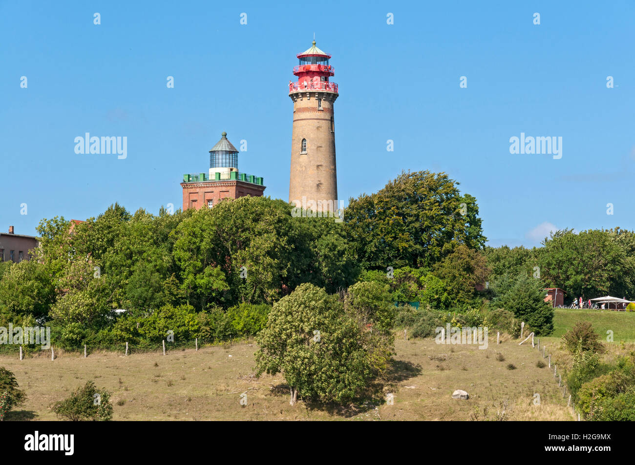 Lighthouses at Kap (Cape) Arkona on the Island of Rügen, Mecklenburg ...
