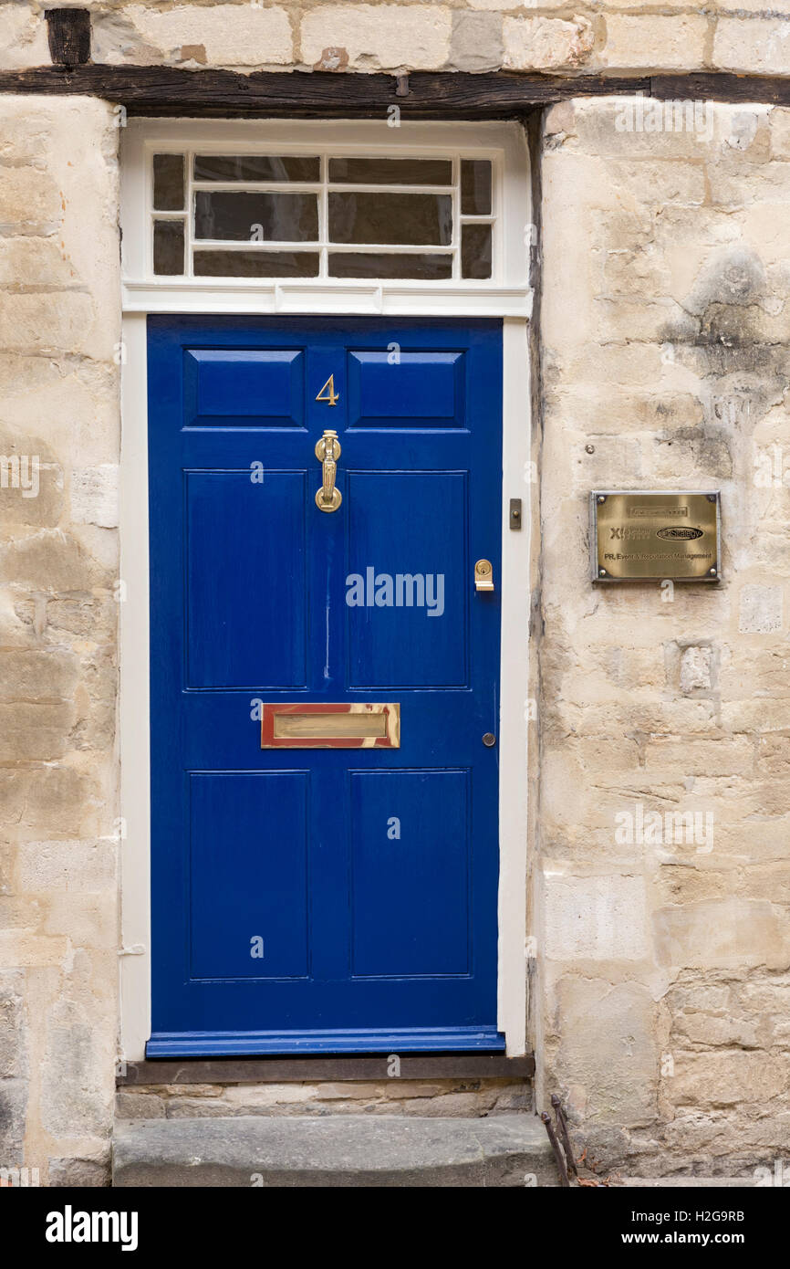 Attractive Blue front door, England, UK Stock Photo - Alamy