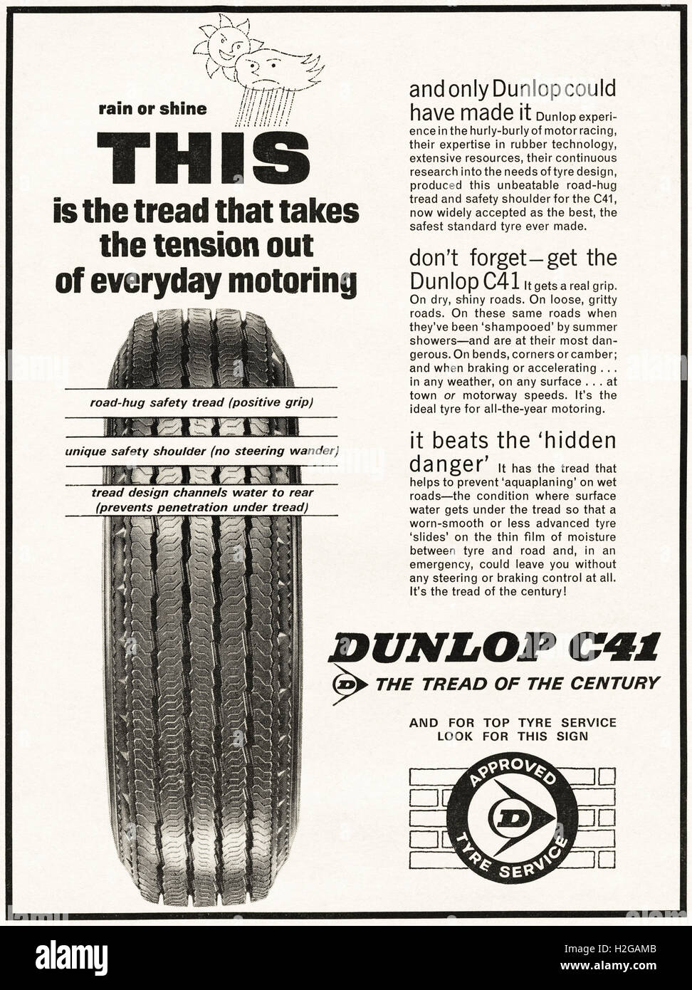 Tyre advert 1960s hi-res stock photography and images - Alamy