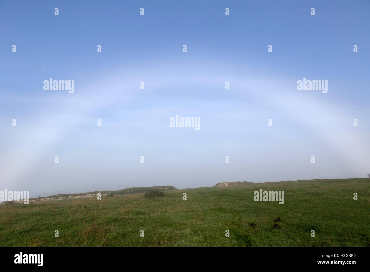Aesica great chesters fog bow hadrians wall hi-res stock photography ...
