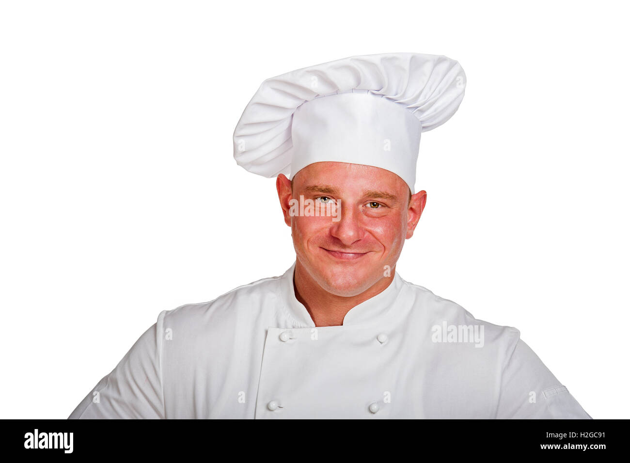 Chef man isolated over white background Stock Photo - Alamy