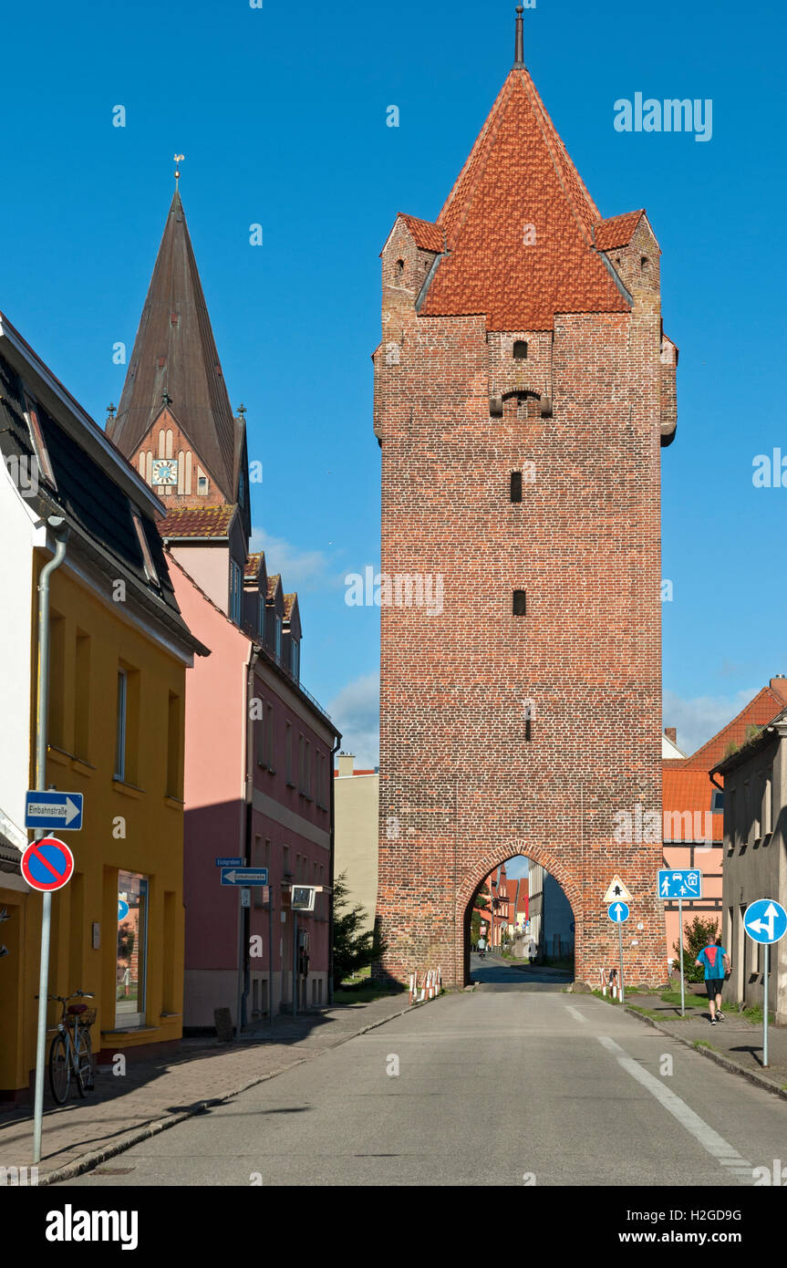 The 15th,C, Dammtor gate in Barth, Mecklenburg Wedter Pomerania ...