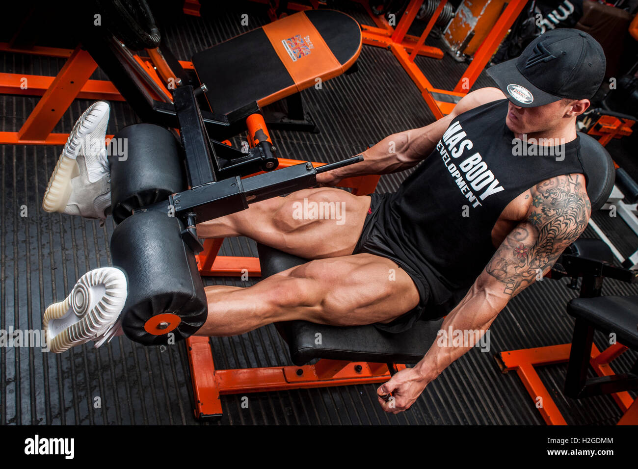 Strong male , muscular leg hi-res stock photography and images - Alamy