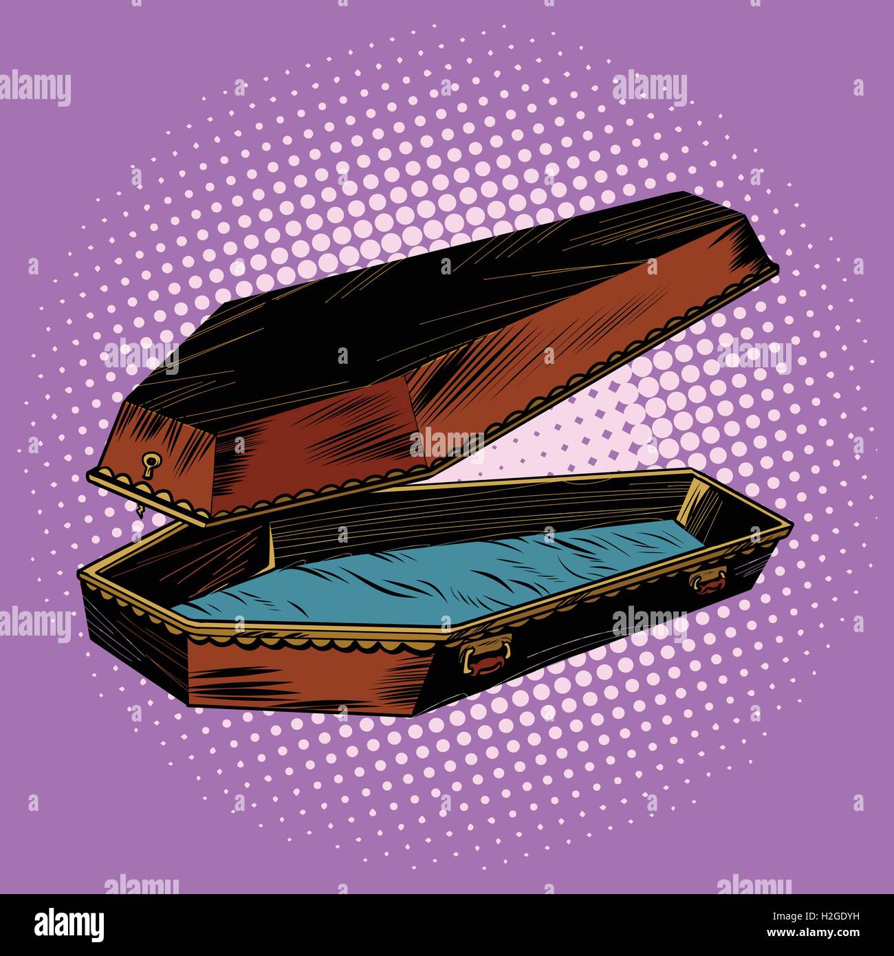 Open grave coffin Stock Vector Images - Alamy