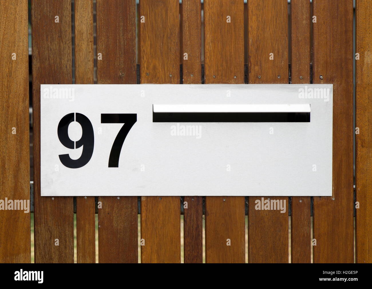street house numbers.number 97 Stock Photo - Alamy