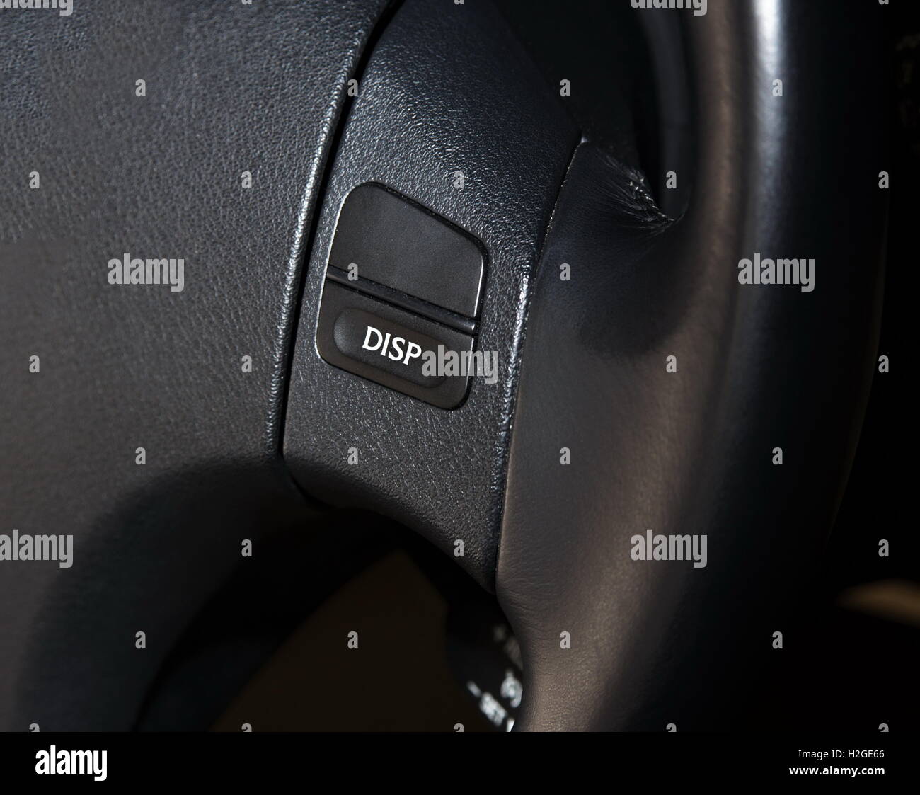 car interior .wheel button system control Stock Photo - Alamy