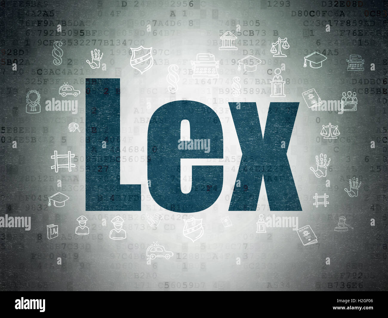 Law concept: Lex on Digital Data Paper background Stock Photo - Alamy