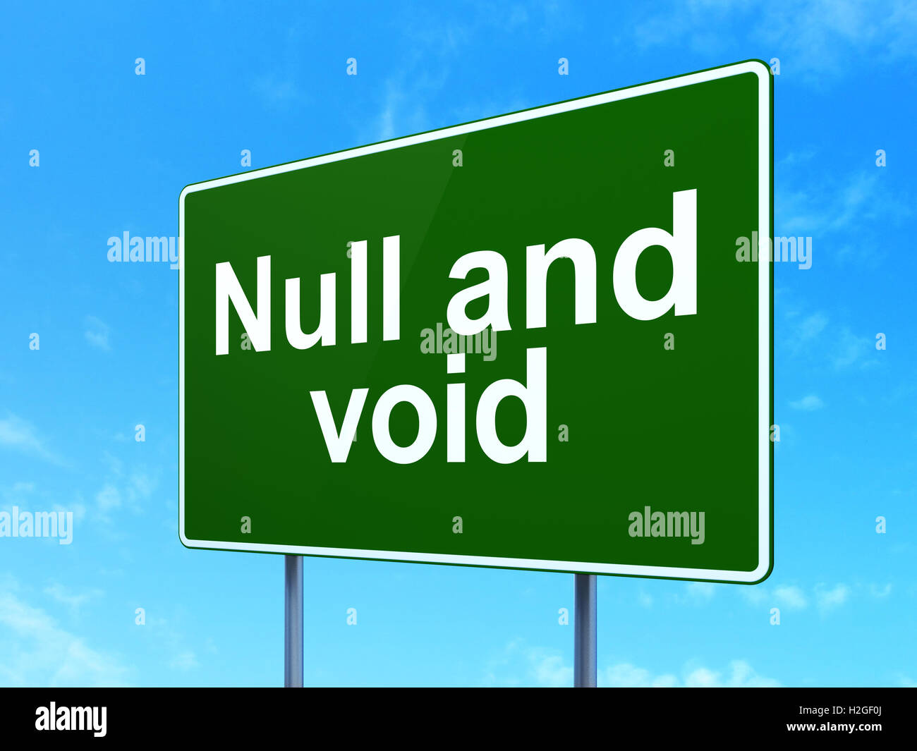 Law concept: Null And Void on road sign background Stock Photo - Alamy
