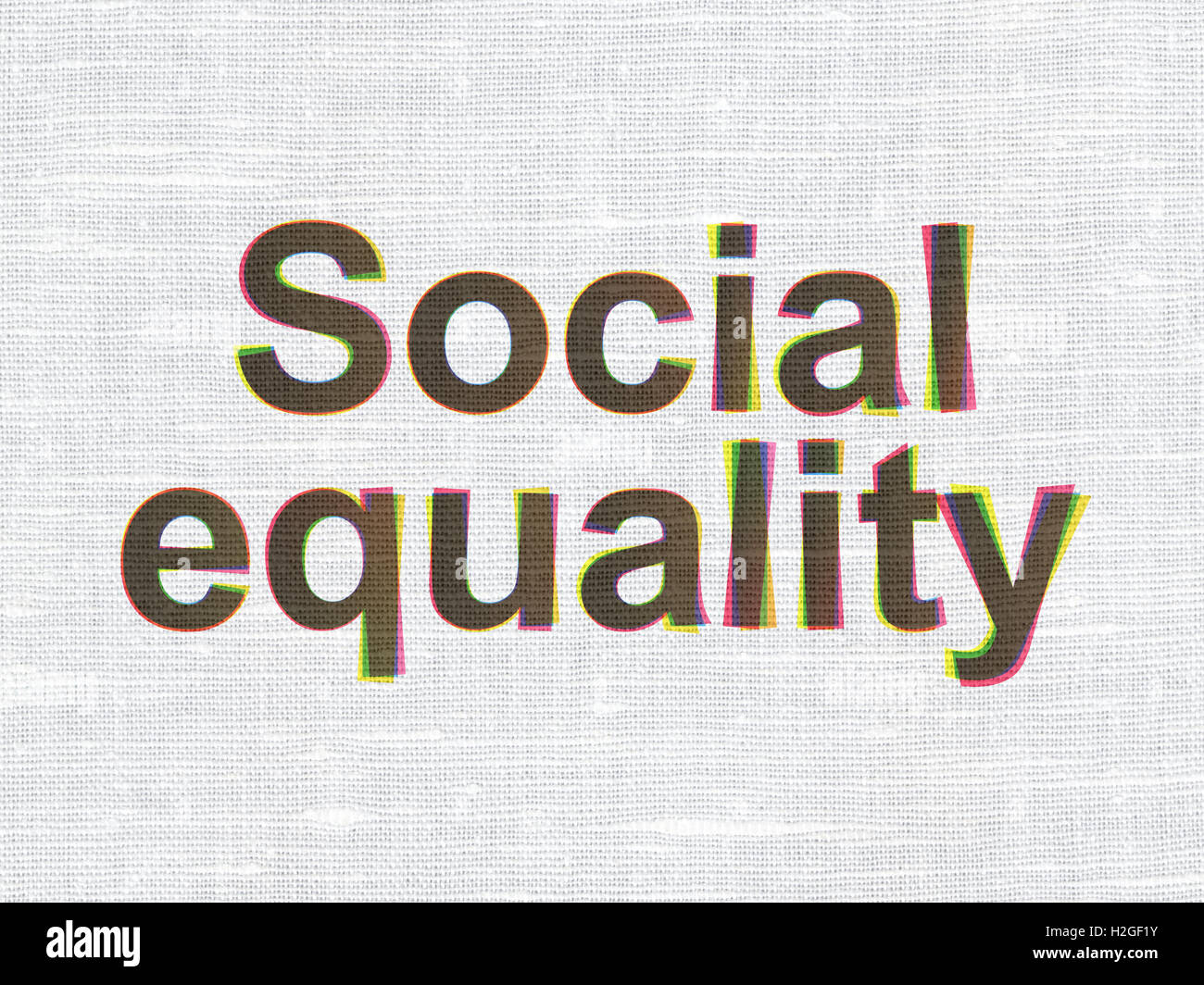 Political concept: Social Equality on fabric texture background Stock ...