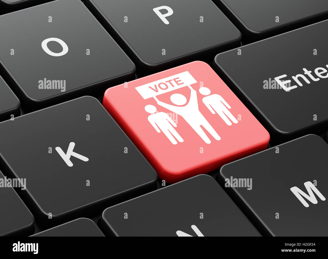 Political concept: Election Campaign on computer keyboard background ...