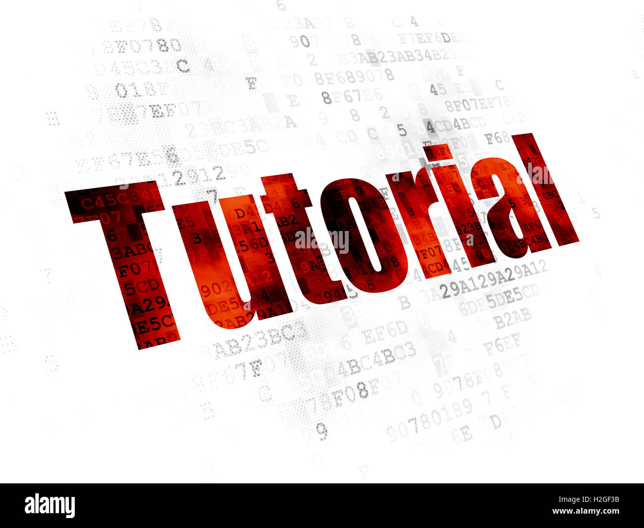 Studying concept: Tutorial on Digital background Stock Photo - Alamy