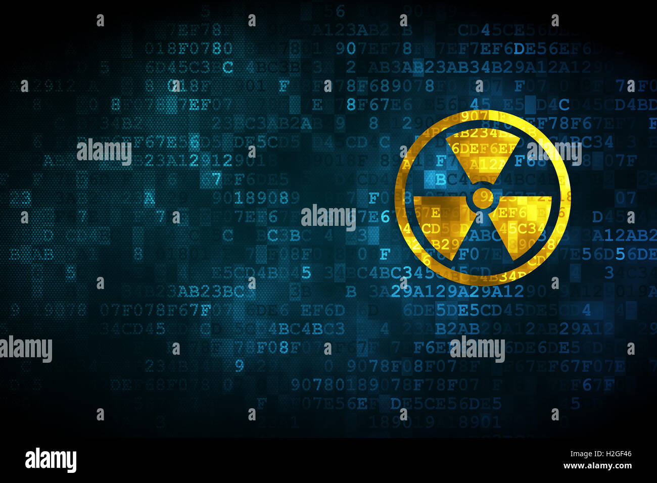 Science concept: Radiation on digital background Stock Photo - Alamy