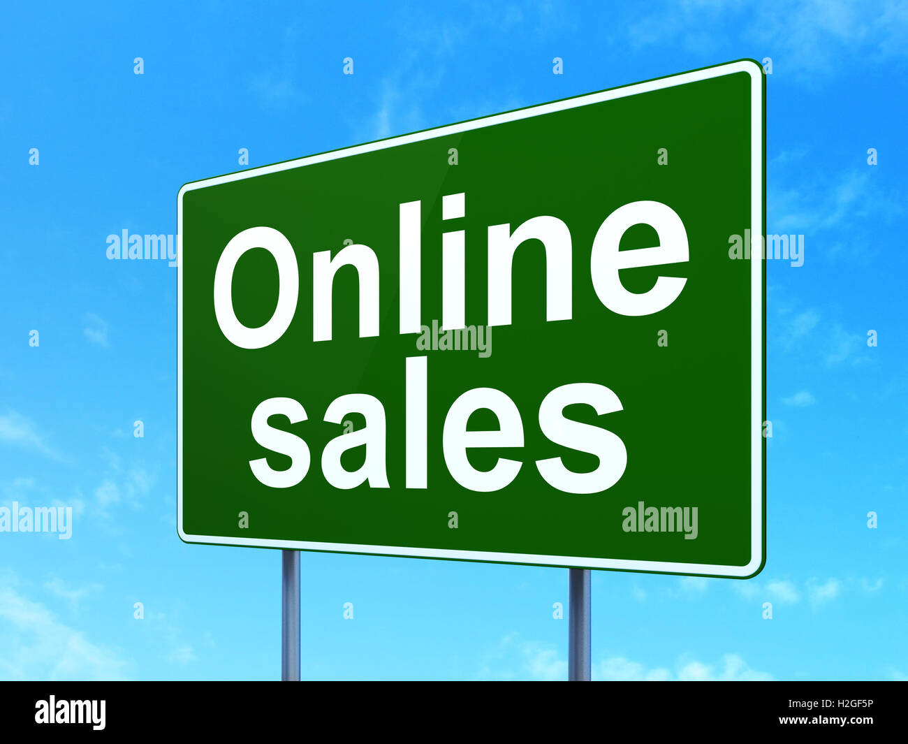 Marketing concept: Online Sales on road sign background Stock Photo - Alamy