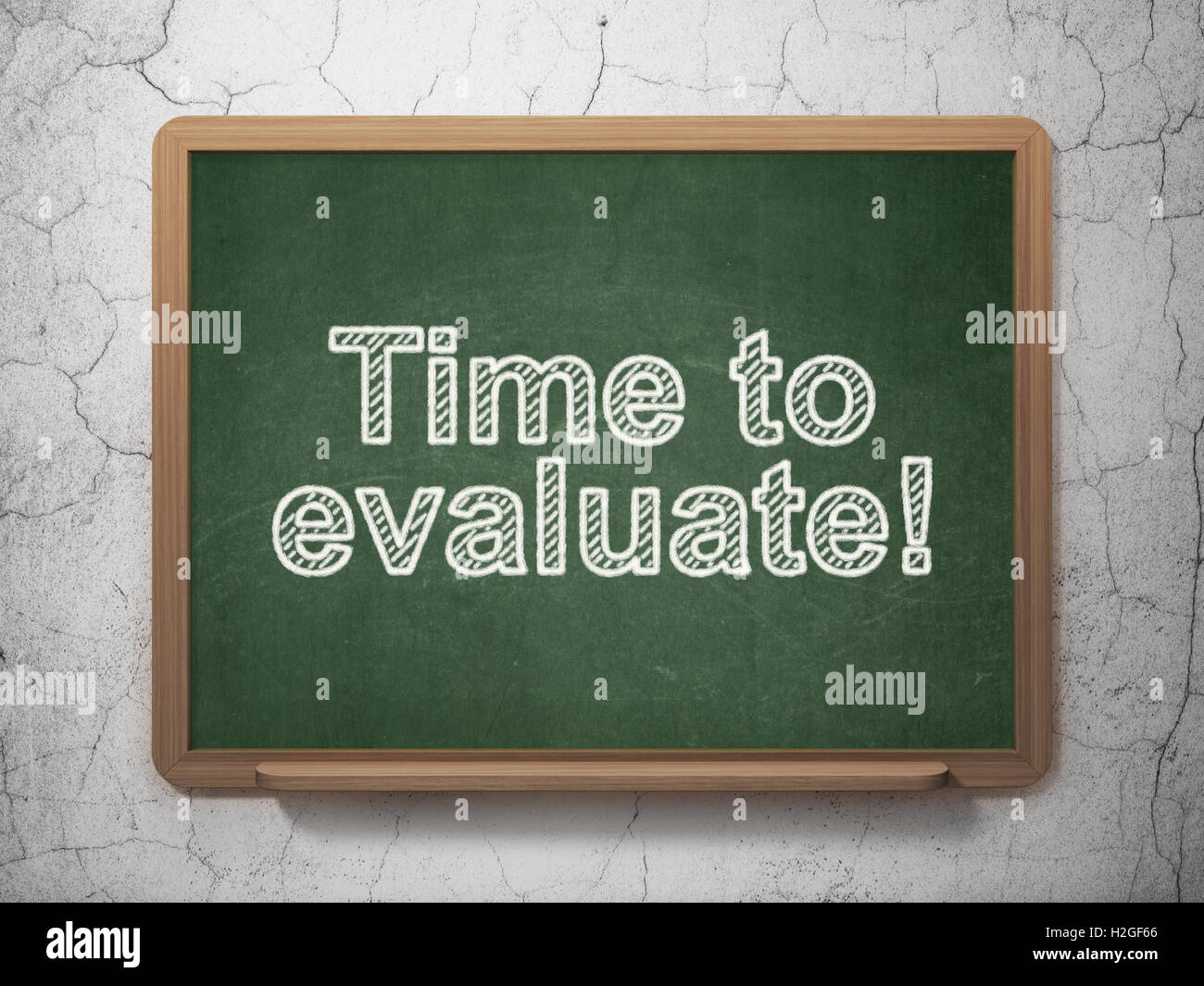 Time concept: Time to Evaluate! on chalkboard background Stock Photo ...