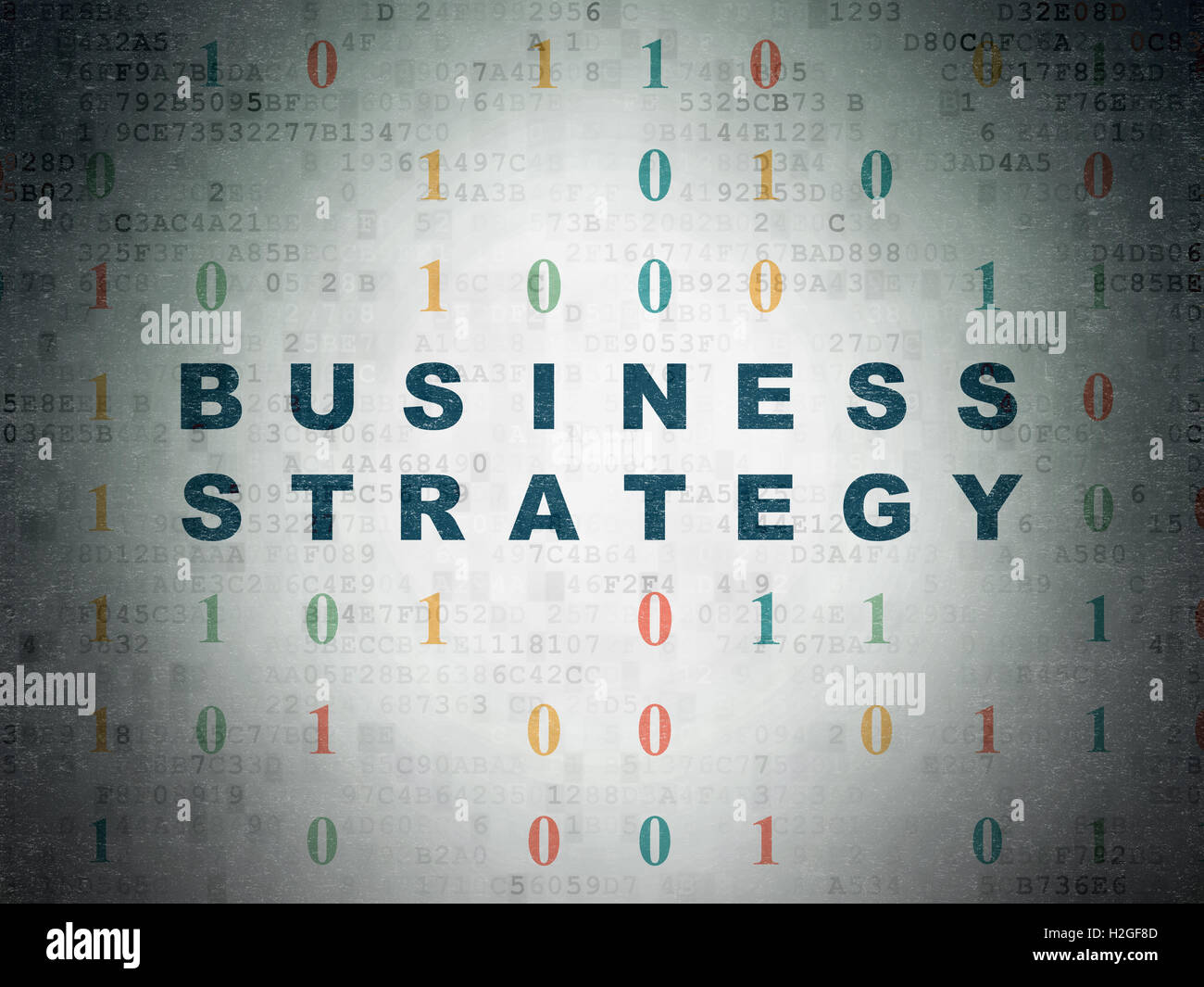 Business concept: Business Strategy on Digital Data Paper background ...