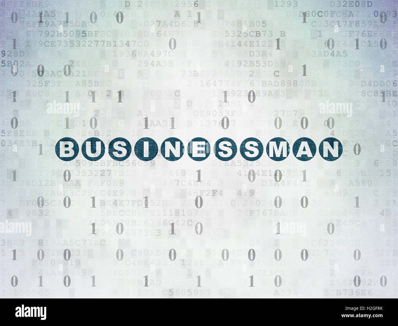 Business concept: Businessman on Digital Data Paper background Stock ...