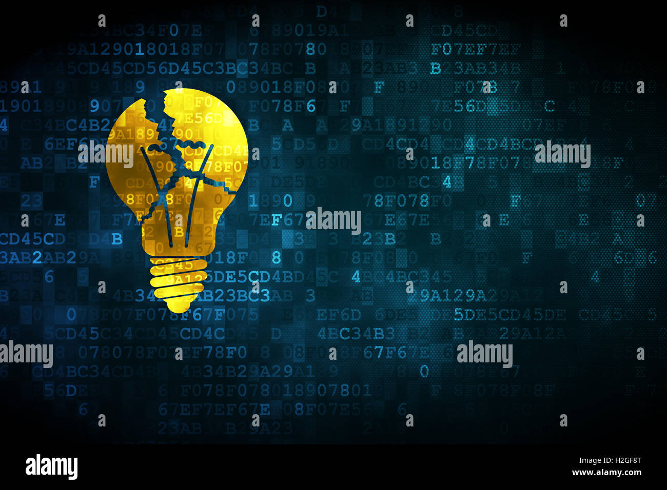 Finance concept: Light Bulb on digital background Stock Photo - Alamy