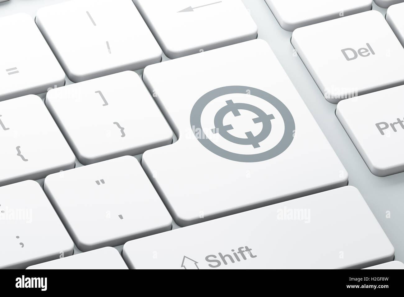Finance concept: Target on computer keyboard background Stock Photo - Alamy