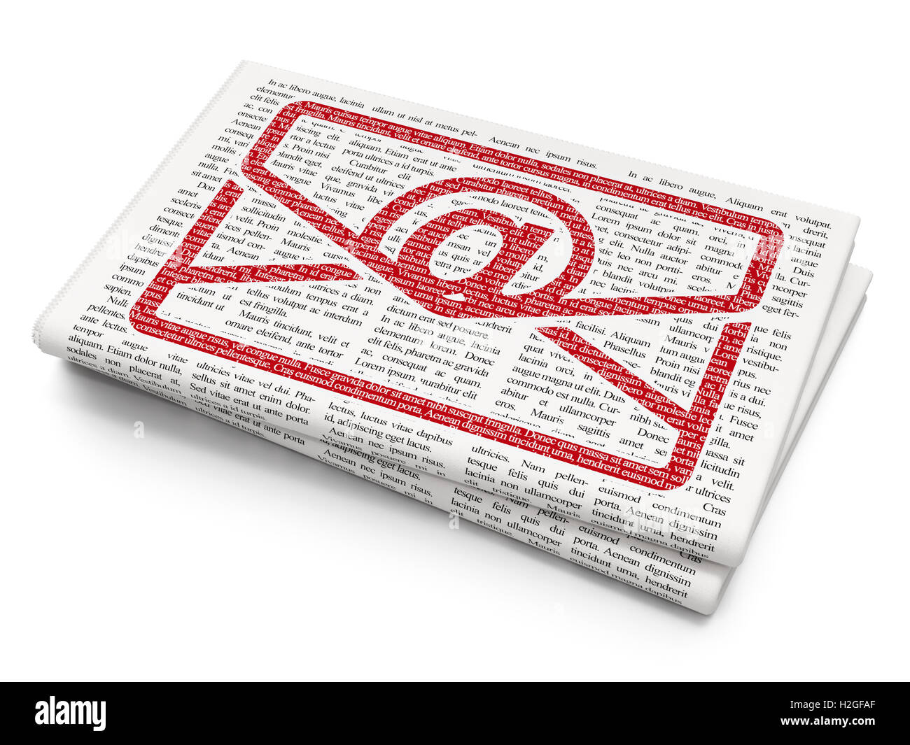 Business concept: Email on Newspaper background Stock Photo - Alamy