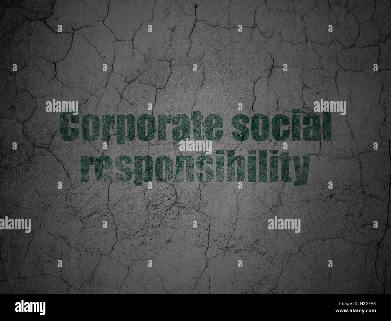 Business concept: Corporate Social Responsibility on grunge wall ...