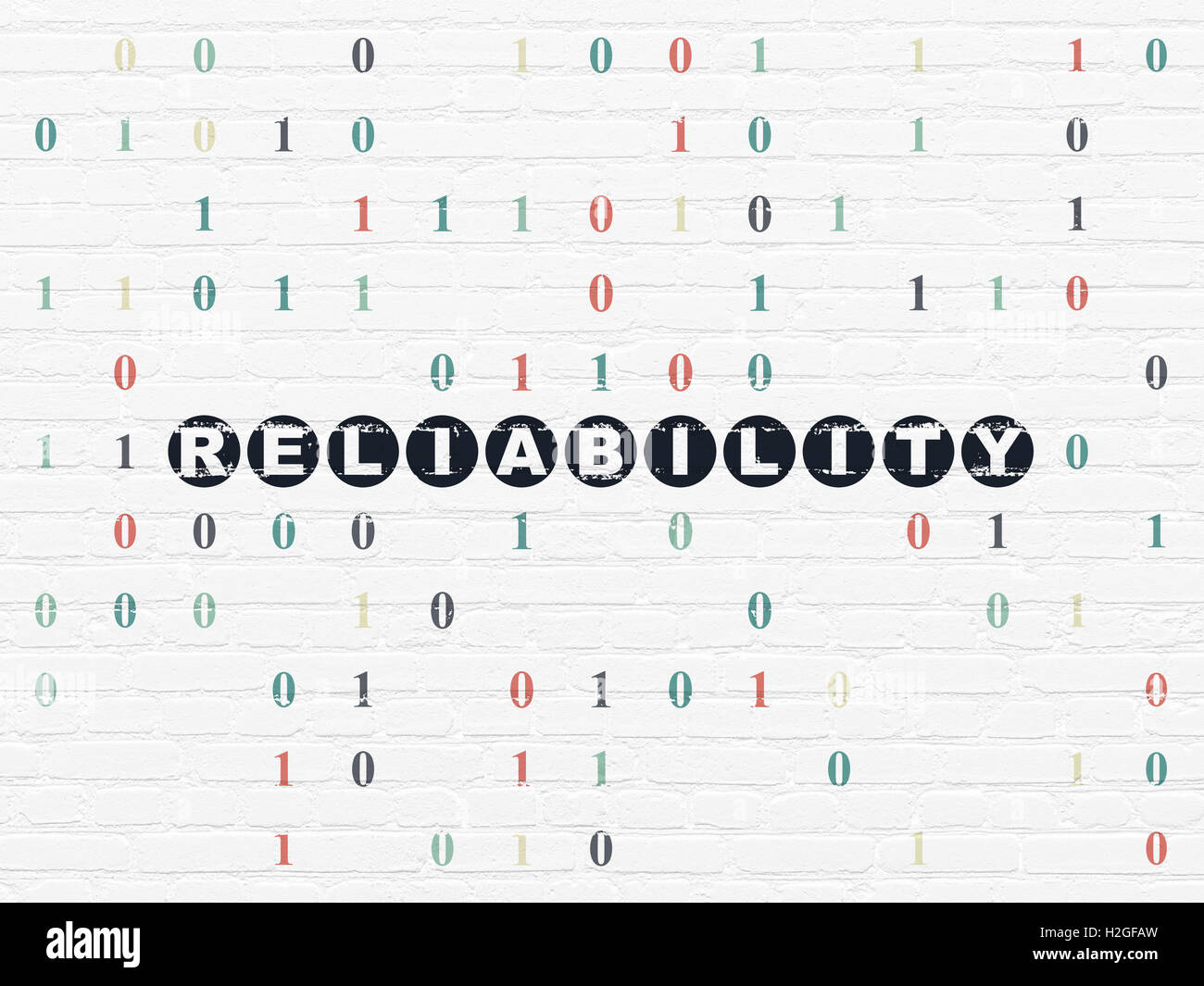 Finance concept: Reliability on wall background Stock Photo - Alamy