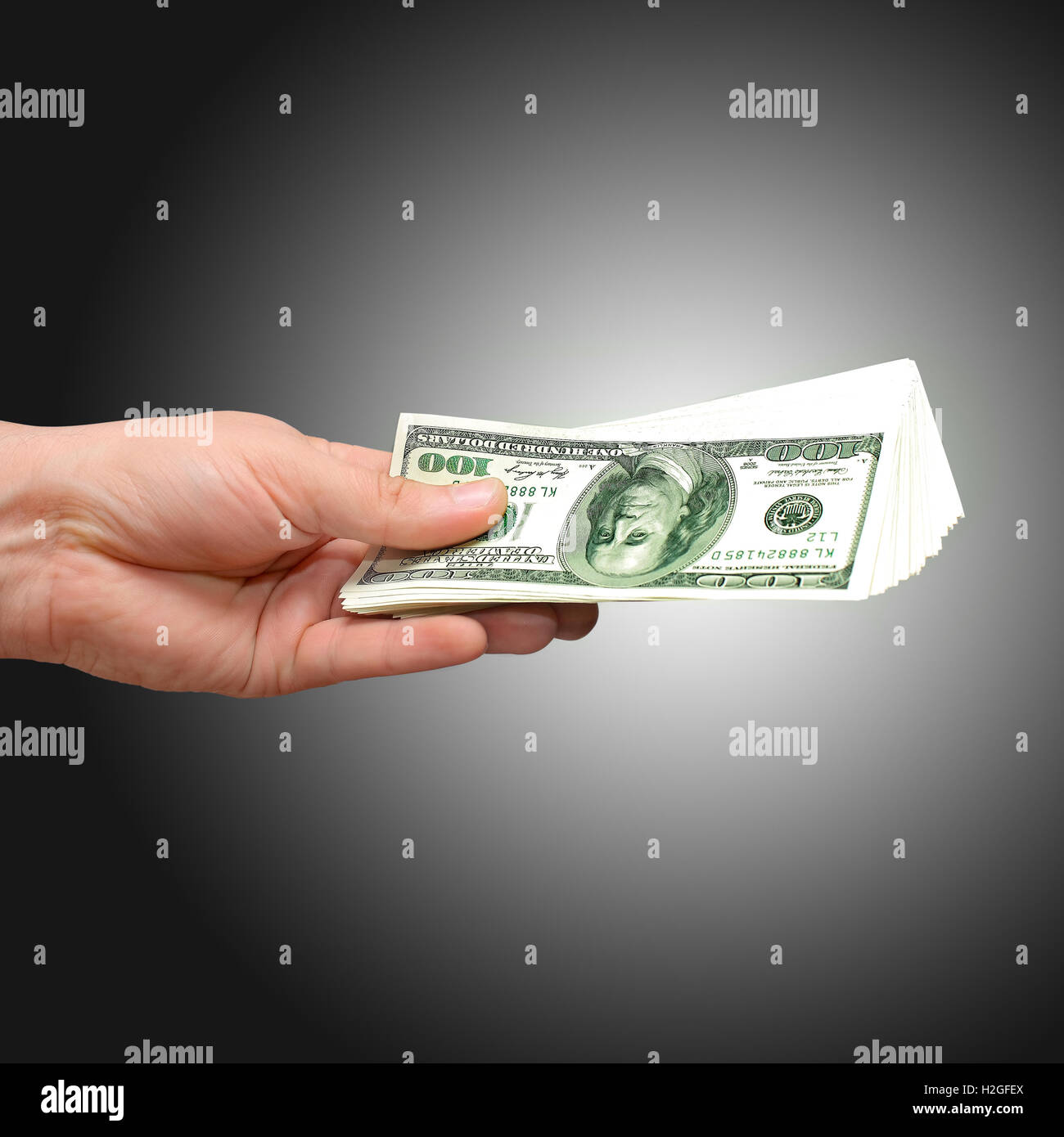 Money in hand Stock Photo - Alamy