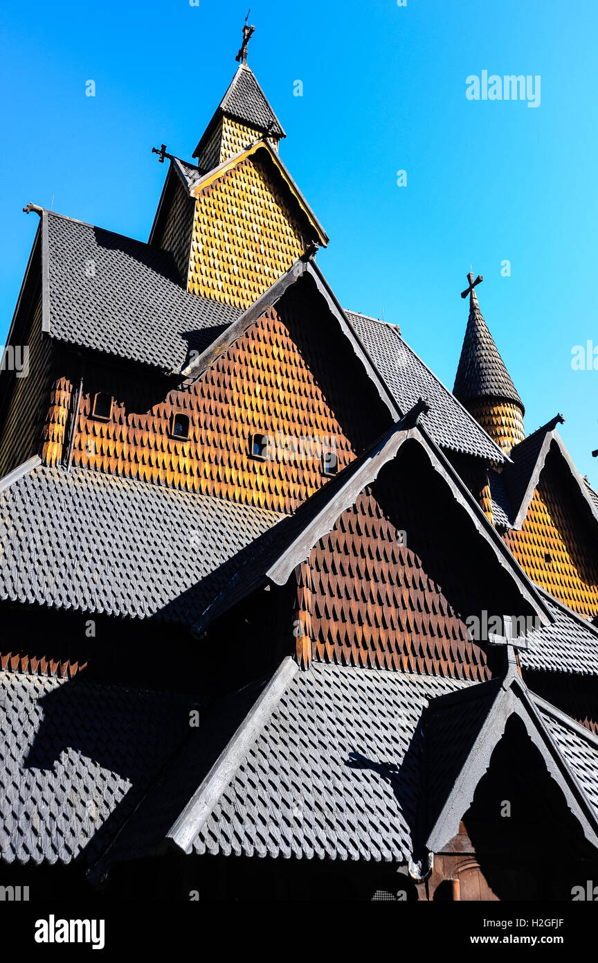 Norwat, Notodden. Heddal stave church is Norway's largest stave church ...