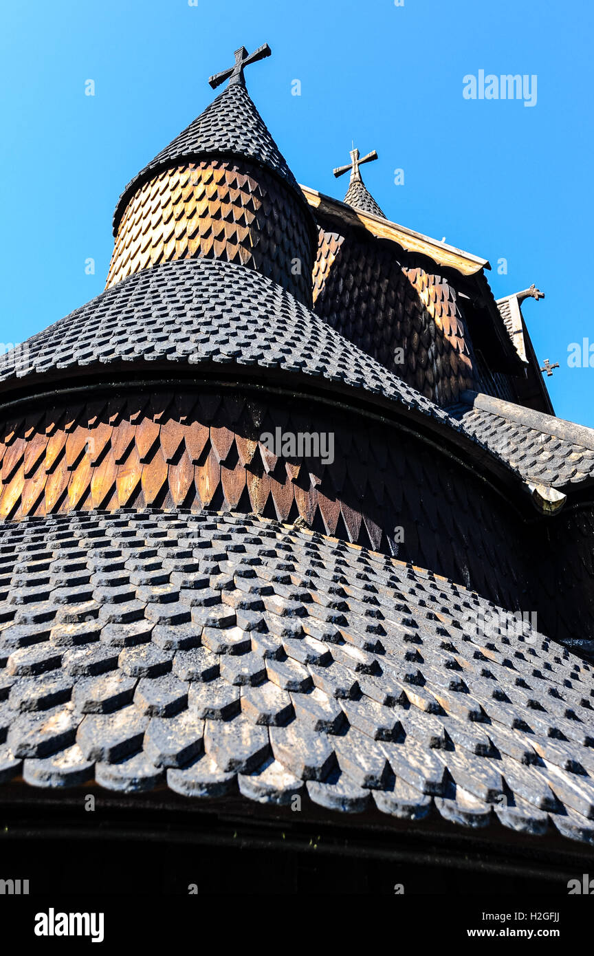 Norwat, Notodden. Heddal stave church is Norway's largest stave church ...