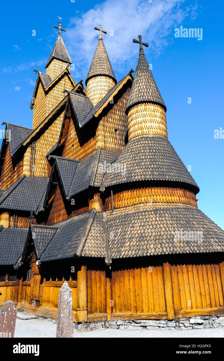 Norwat, Notodden. Heddal stave church is Norway's largest stave church ...