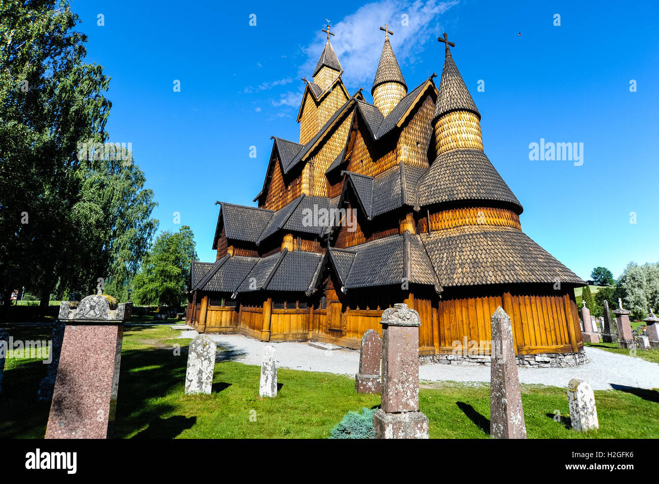 Norwat, Notodden. Heddal stave church is Norway's largest stave church ...