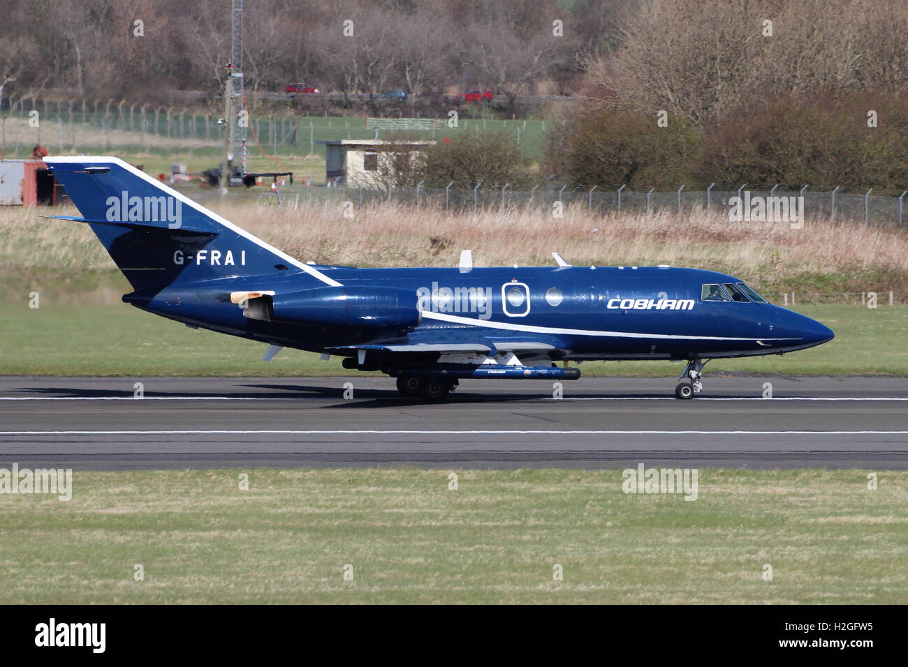 G-FRAI, a Dassault Falcon 20DC operated by Cobham Aviation Services, at ...