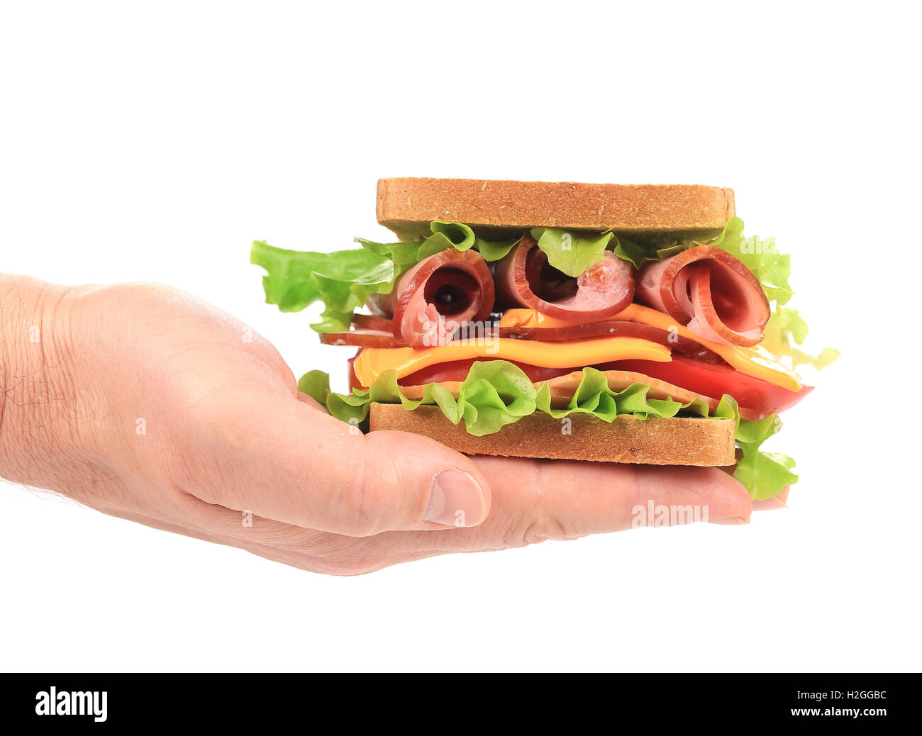 Sub sandwich in hand hi-res stock photography and images - Alamy