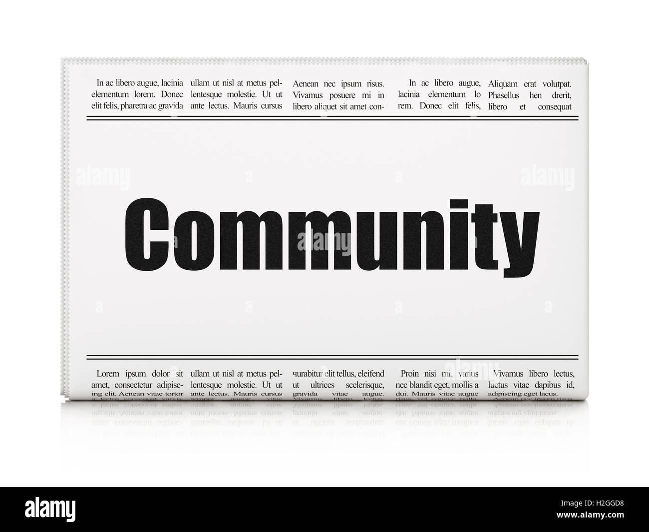 Social network concept: newspaper headline Community Stock Photo - Alamy
