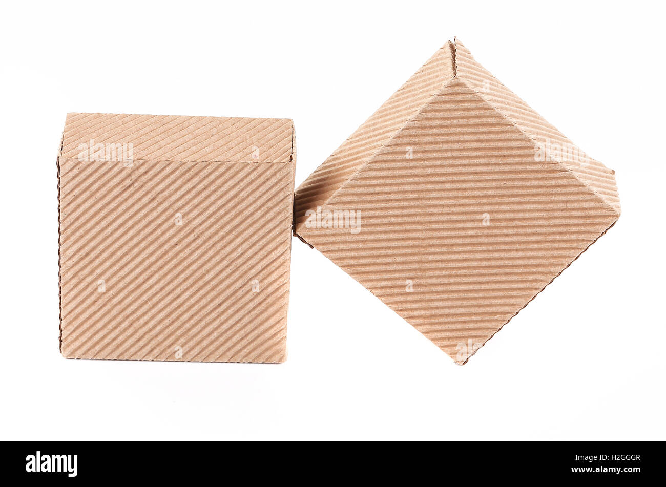 Two corrugated cardboard boxes Stock Photo - Alamy